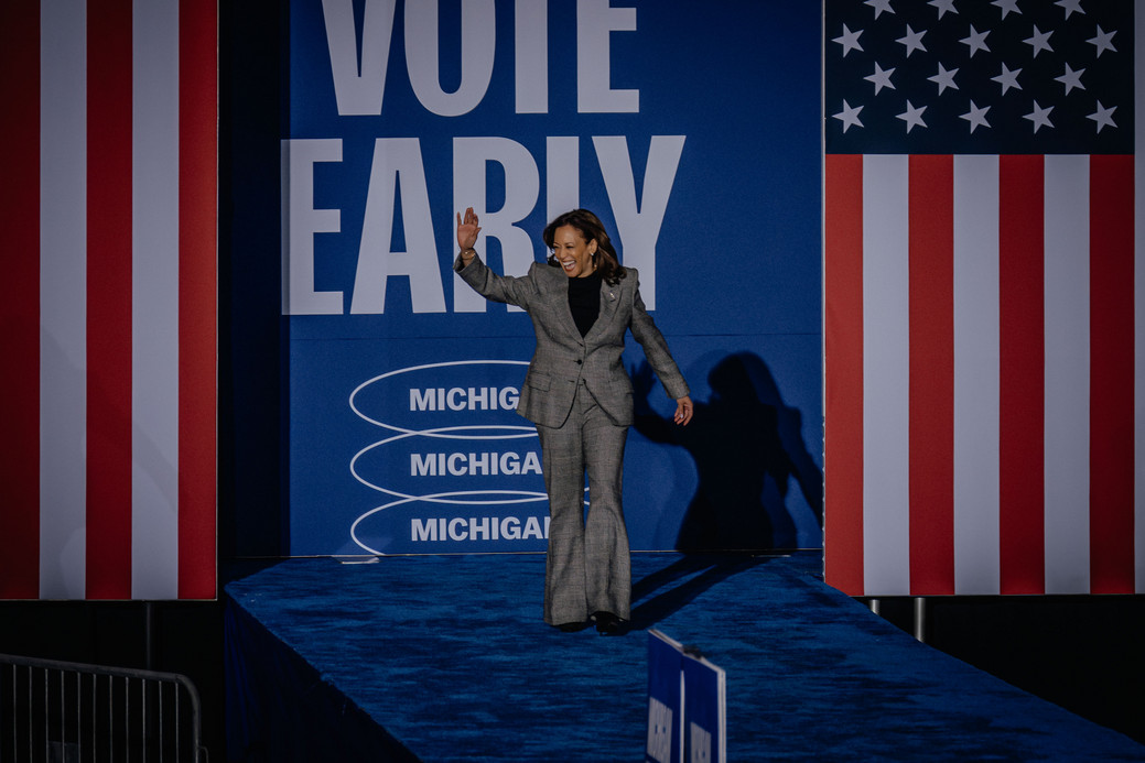 Kamala Harris Leads in Michigan and Wisconsin, Tied with Trump in ...